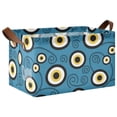 Blue Evil Eye Collapsible Storage Bin Open Home Shelf Basket Water ...