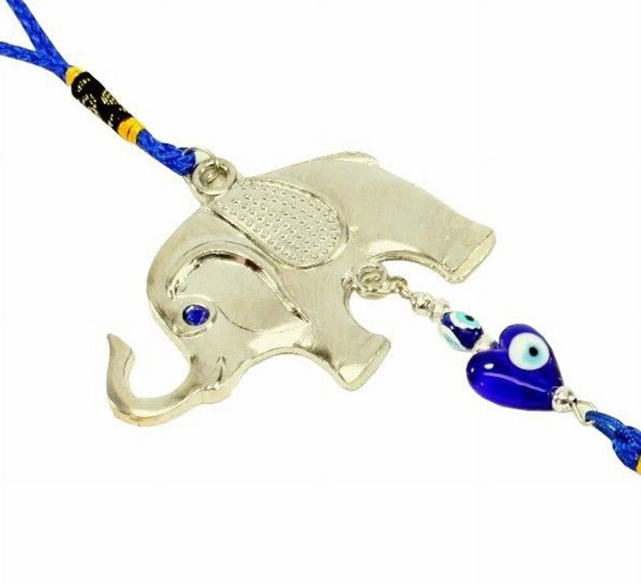 Blue Evil Eye Elephant Wall & Car Hanging Amulet Protection Blessing ...