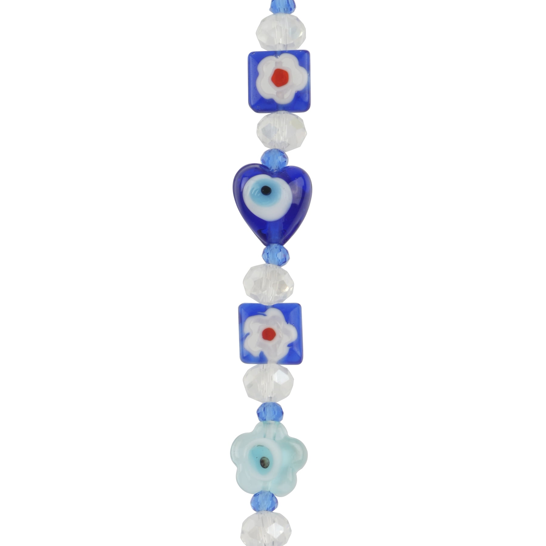 Blue Evil Eye Lampwork Glass Bead Mix by Bead Landing 9pc - Walmart.com