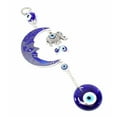 Blue Evil Eye Moon & Elephant Amulet Protection Wall Hanging Decor ...