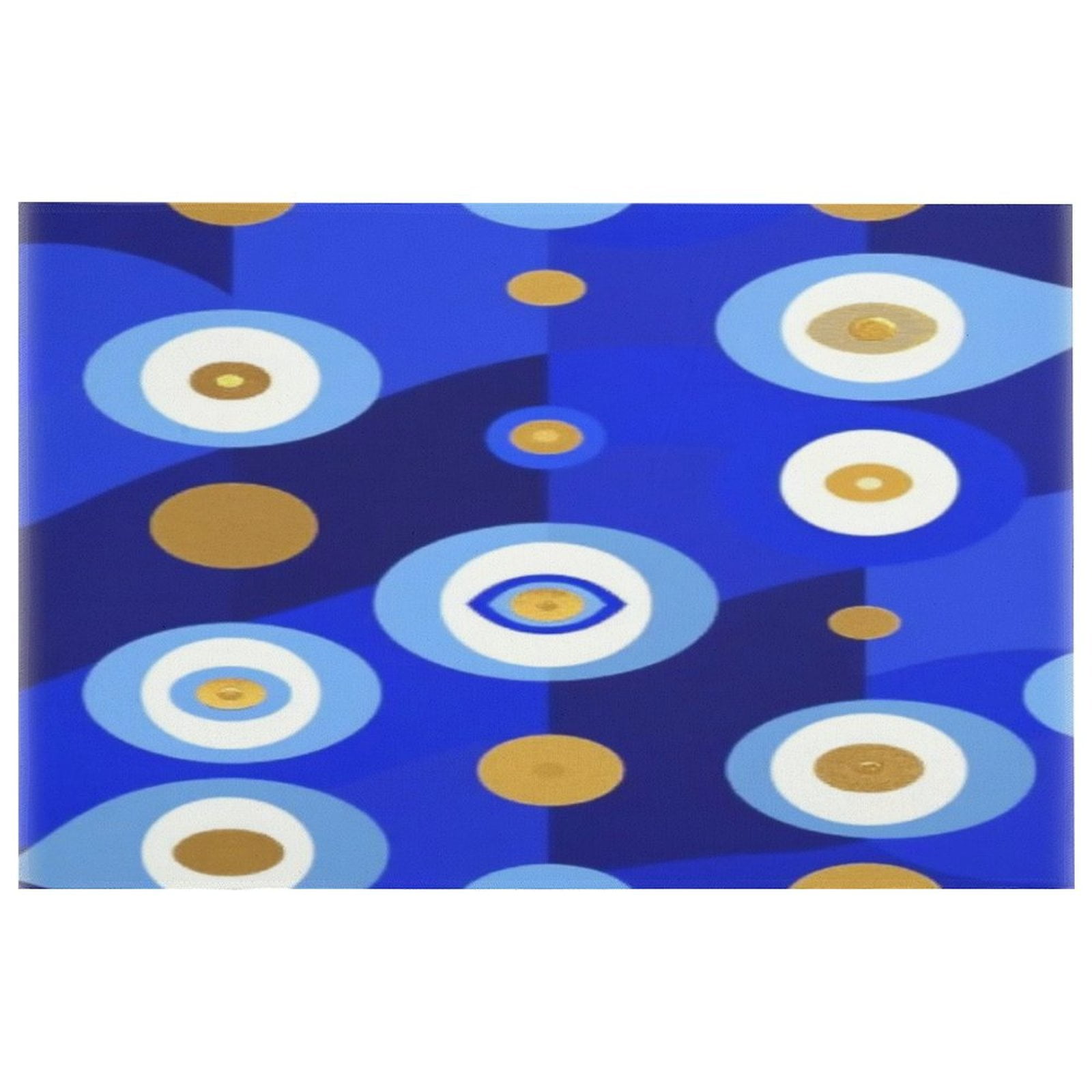 Blue Evil Eye Pattern Adult Home Decor Bedroom Living Room Crystal ...