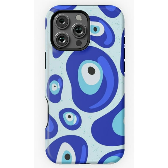 Blue Evil Eye Pebbles Pattern Phone Case Compatible with iPhone 11 to ...