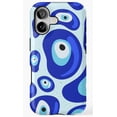 Blue Evil Eye Protection Pebble Pattern Phone Case for iPhone 11 12 13 ...