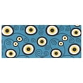 Blue Evil Eye Stretch Fitted Tablecloth 2.5x6ft Elastic Wrinkle ...