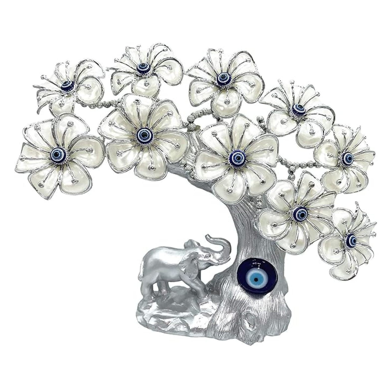 Blue Evil Eye Turkish Nazar Forutne Tree with Home Office Decor ...