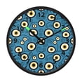 Blue Evil Eye Wall Clock 12 Inch Voice Activated Night Light Silent Non ...