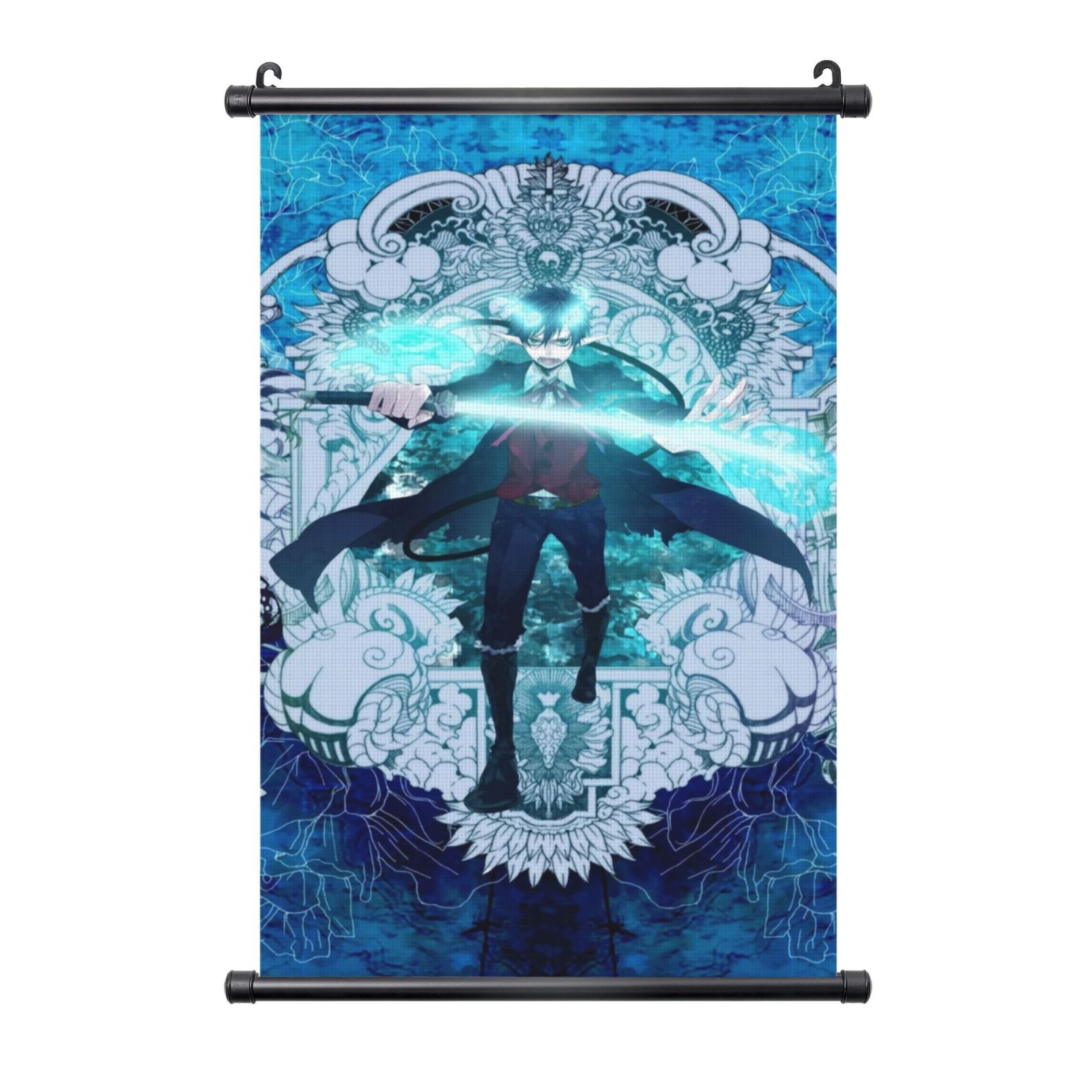 Blue Exorcist Poster Aesthetic Canvas PVC Shaft Wall Art Hanging Hanger ...