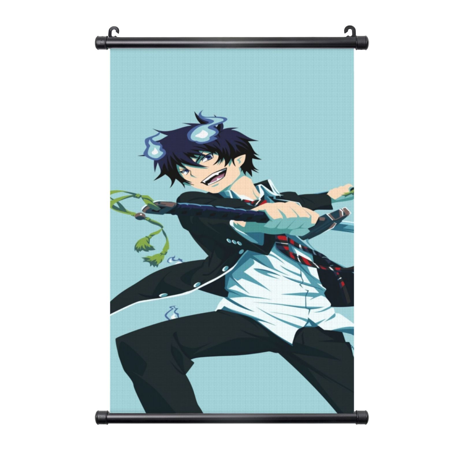 Blue Exorcist Poster Aesthetic Canvas PVC Shaft Wall Art Hanging Hanger ...
