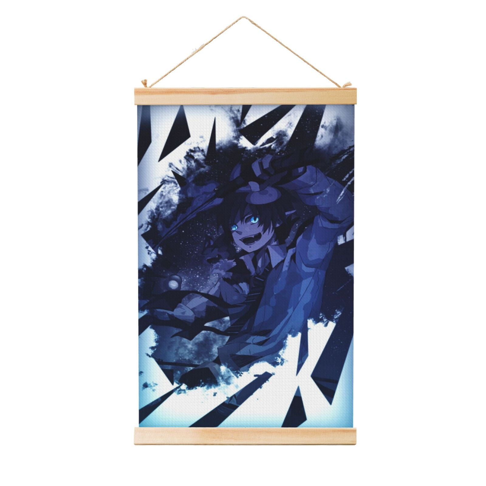 Blue Exorcist Poster Aesthetic Canvas Wooden Shaft Wall Art Hanging ...