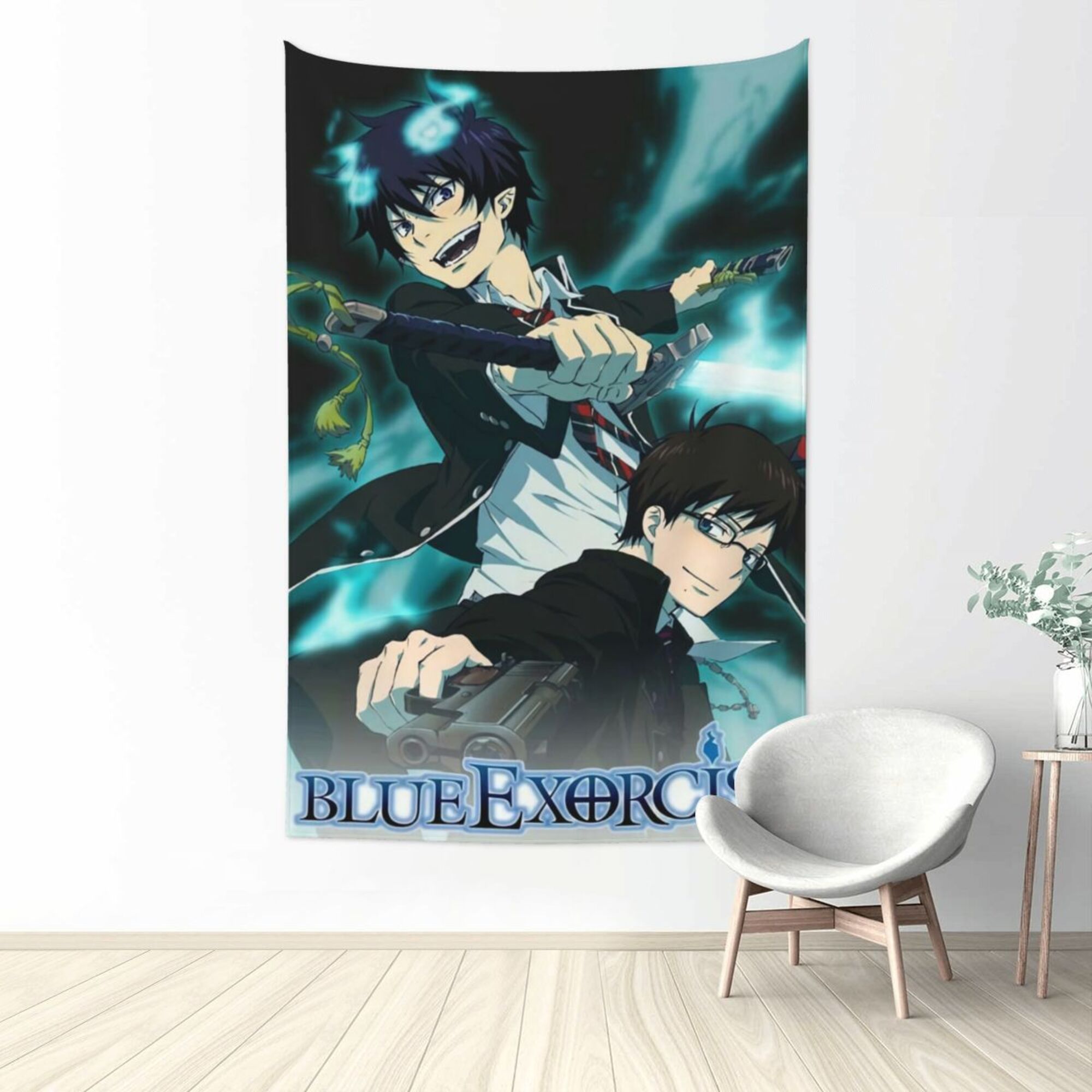 Blue Exorcist Tapestry Large Banner Wall Hanging Tapestries Aesthetic ...