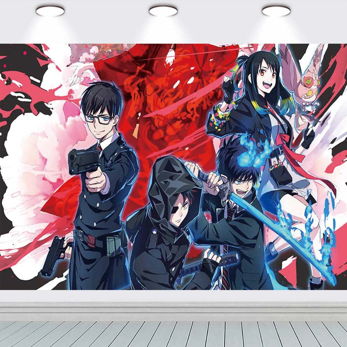 Blue Exorcist school Backdrop Taspestry Wall Decor Banner Party ...