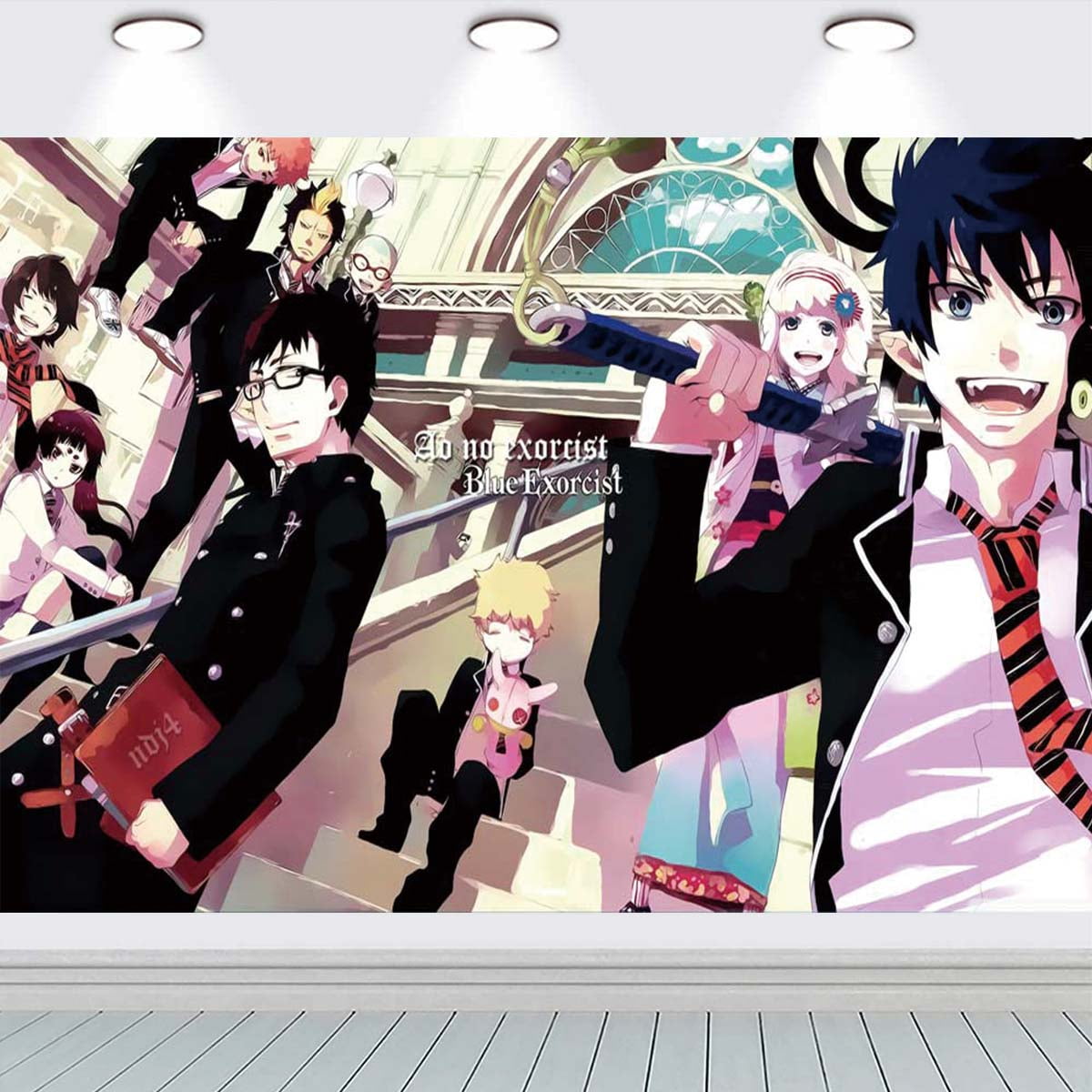Blue Exorcist school Taspestry Wall Decor Background Backdrop Party ...