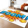 Blue Explosion Punk Graffiti Rugs for Bedroom Home Carpet Living Room ...