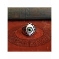 Blue Eye Design Statement Ring With Silvertone Filigree Setting For ...