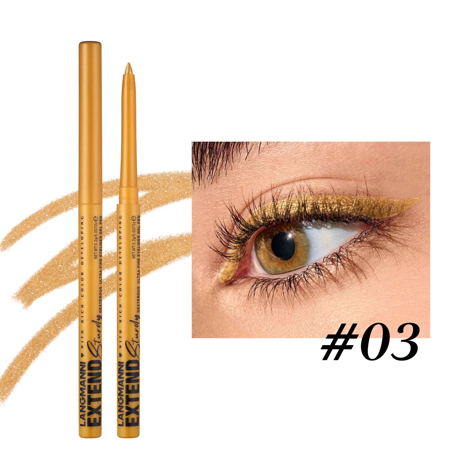 Blue Eyeliner Pencil Waterproof Retractable Cream Blue Gel Eyeliner ...