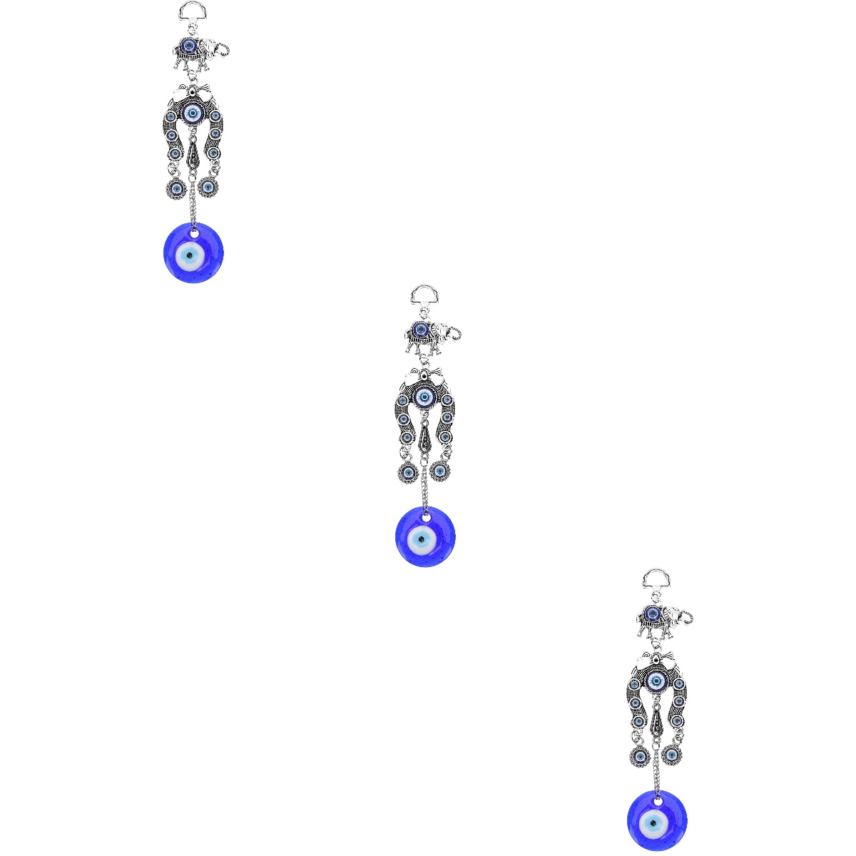 Blue Eyes Keychain Bow Tie Bags Decor Evil Bowknot Ring Keychains for ...