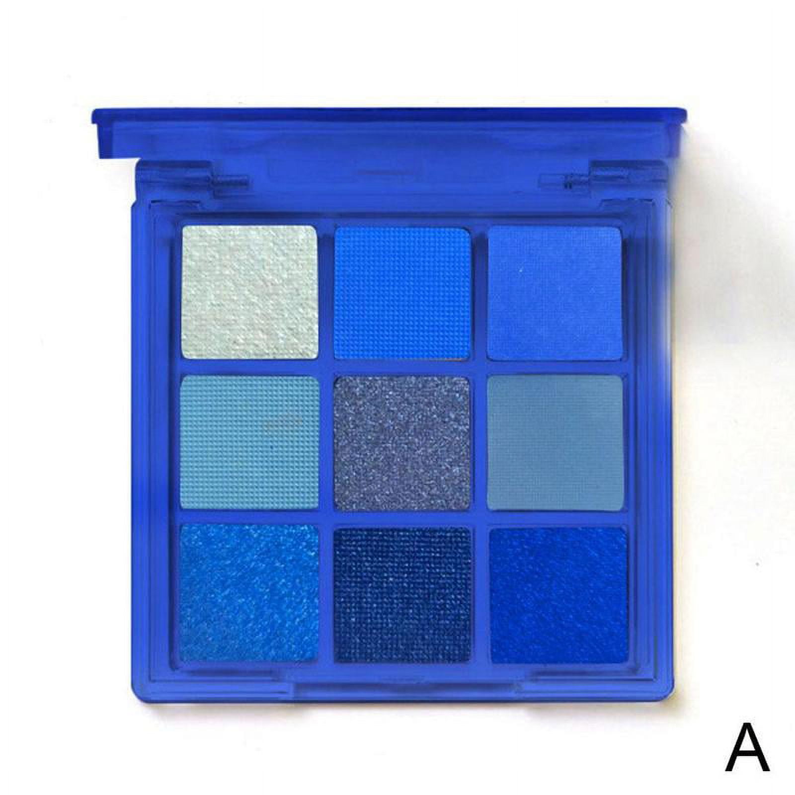 Blue Eyeshadow 9 Square Beads Matte Quality Brighten Makeup Color Nine ...