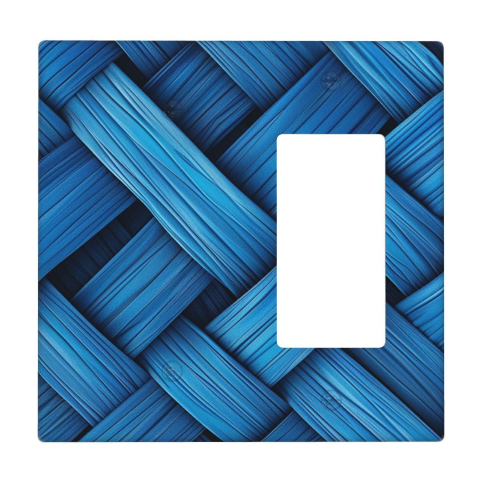 Blue Fabric Mix Light Switch Cover Decorative Switch Plates and Outlet ...