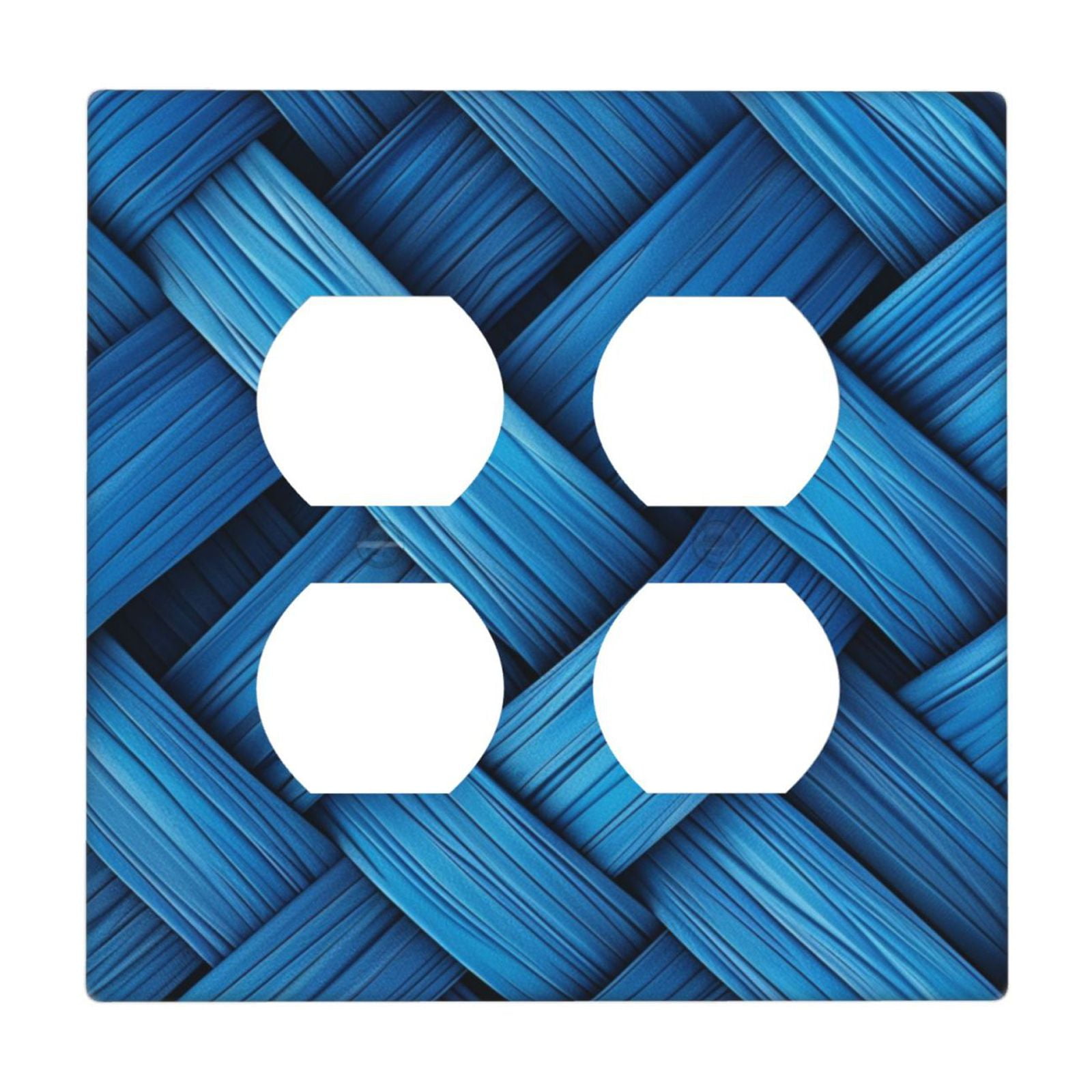 Blue Fabric Mix Light Switch Cover Decorative Switch Plates and Outlet ...