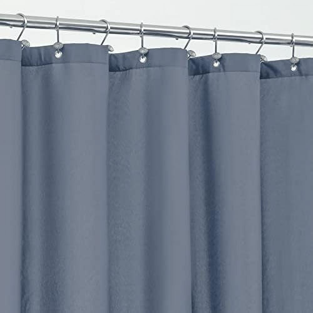Blue Fabric Shower Curtain Liner Waterproof - Soft & Light-Weight Cloth ...