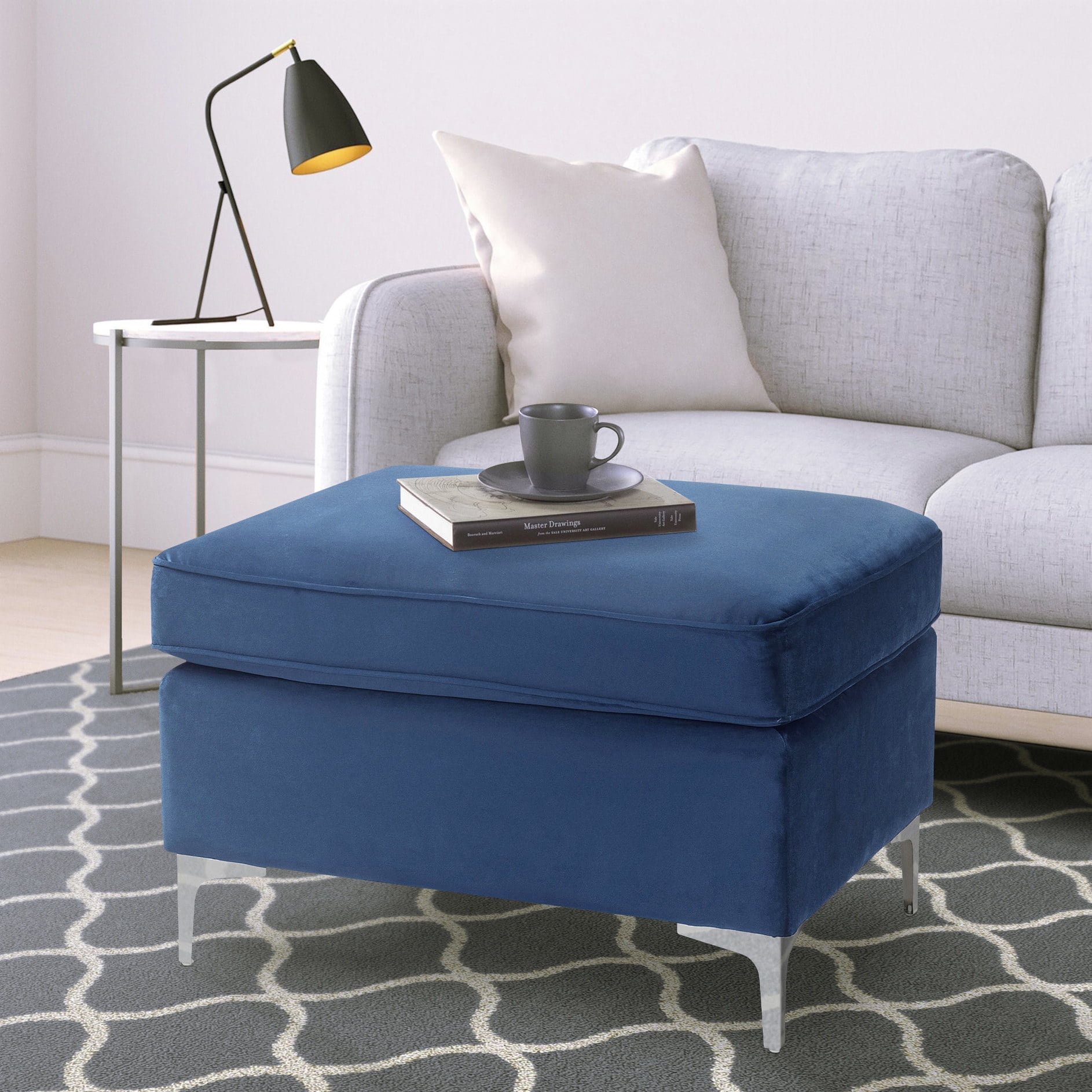 Blue Fabric and Metal Rectangle - Even Weight Distribution - Primary ...