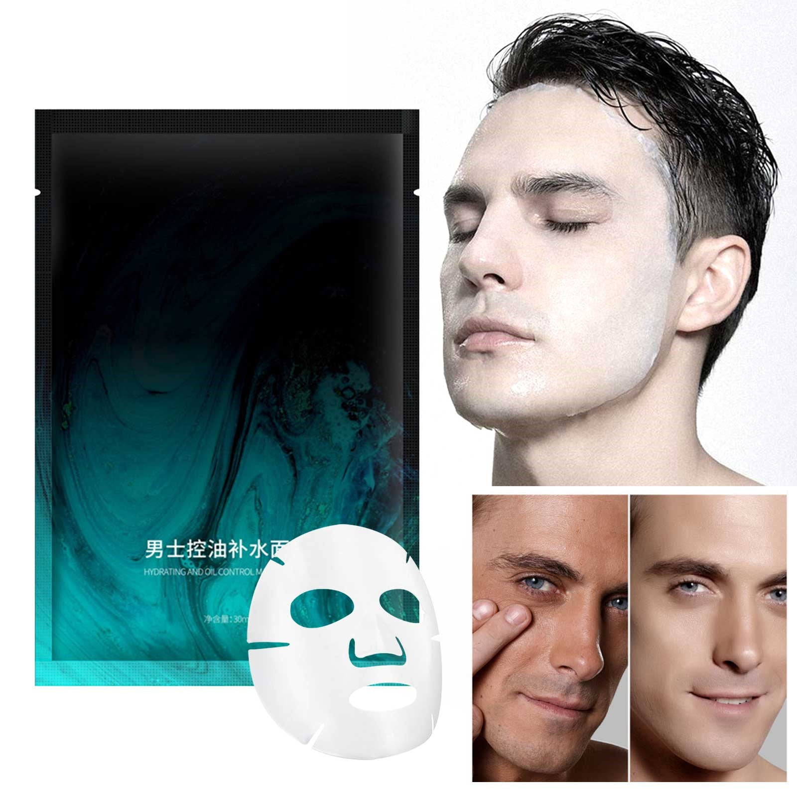 Blue Facial Mask For Men, Men's Moisturizing Face Hydrating Face Sheet ...