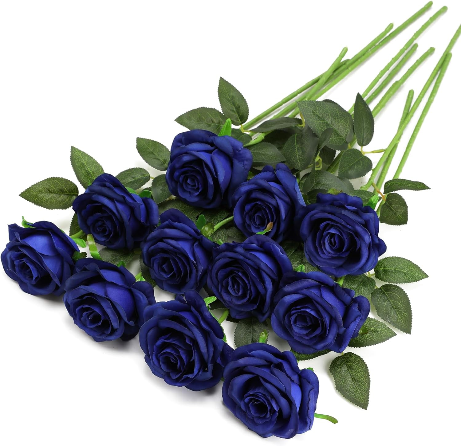 Blue Fake Roses Artificial Flowers - Fake Artificial Roses Silk Flowers ...