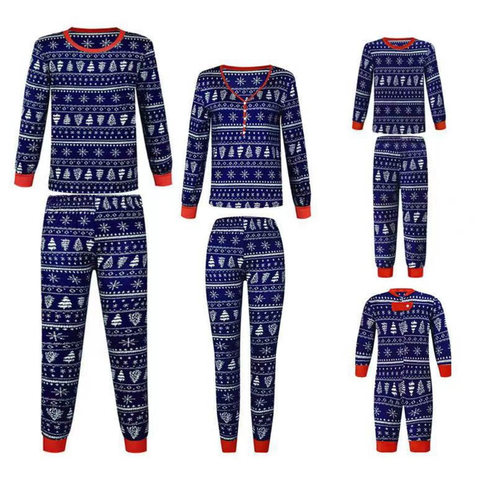 Blue Family Christmas Pjs Matching Sets For Baby Adults and Kids ...