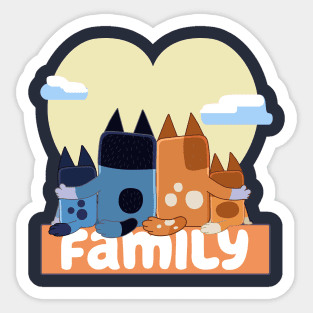Blue Family Love Sticker Phone Decal Water Bottle Stickers Car Decals ...