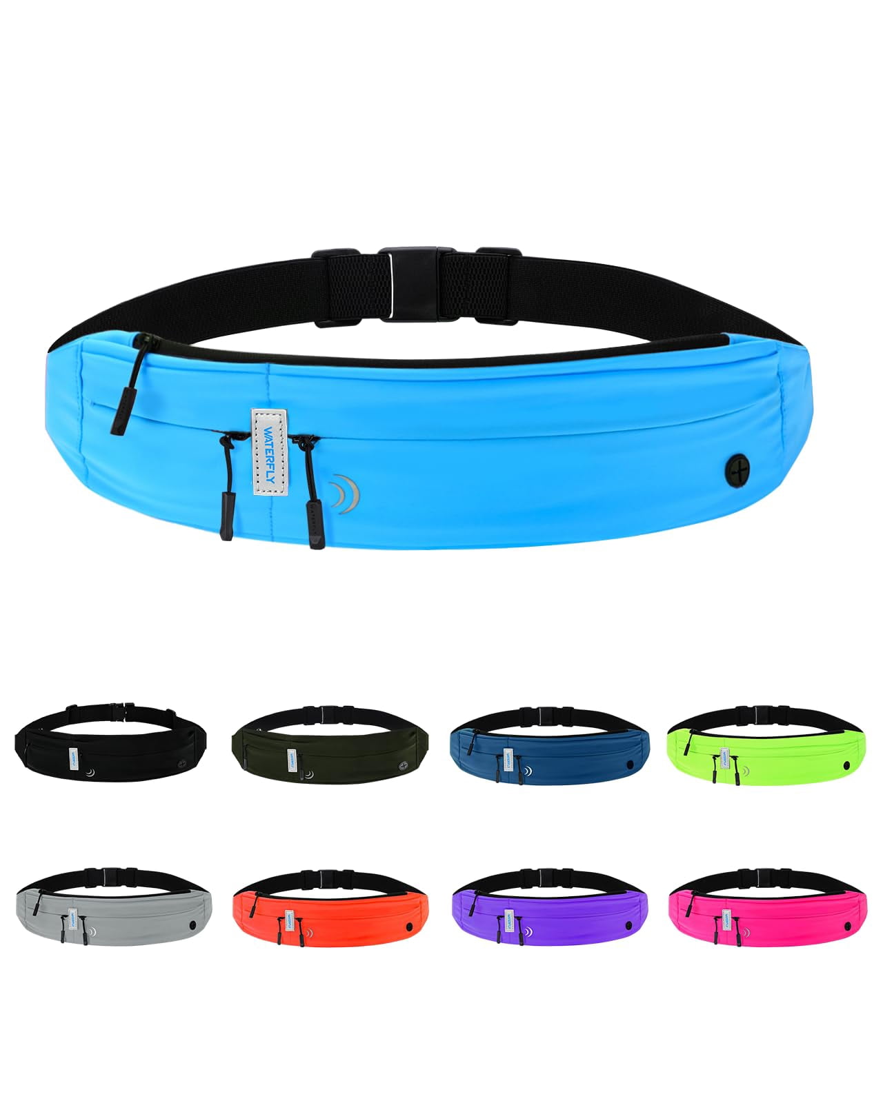 Blue Fanny Pack Waist Band for Running Workout Exercise Fitness ...