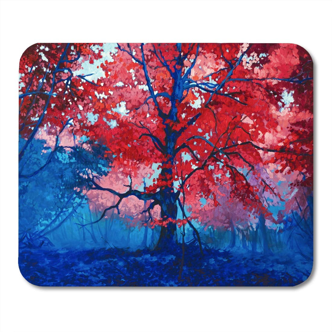 Blue Fantasy Original Oil Painting on Canvas Modern Beautiful Mousepad ...