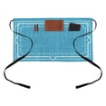 Blue Farmhouse Kitchen Restaurant Half Waist Apron, Linen Texture ...