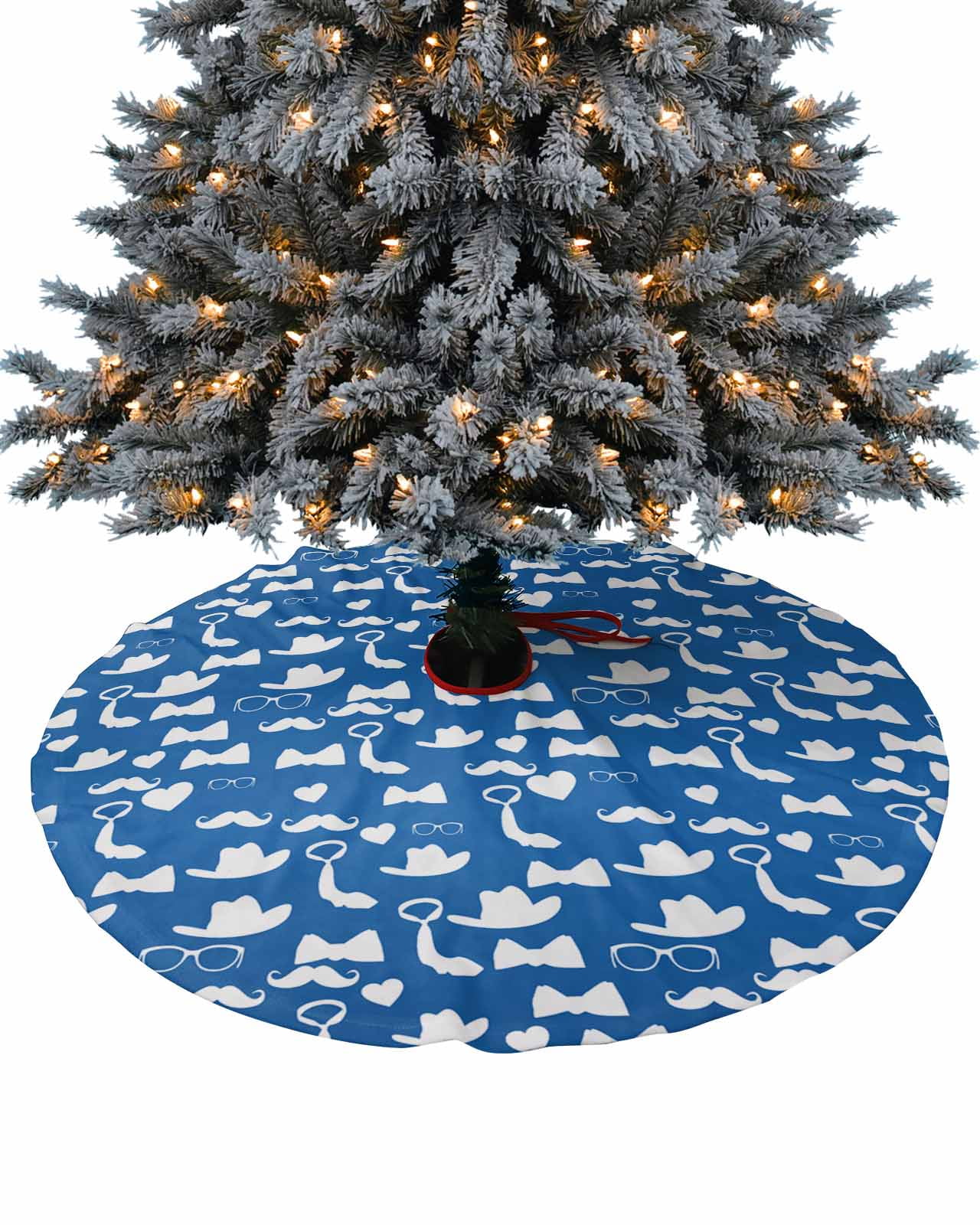 Blue Father's Day Christmas Tree Skirt 48 Inches Large Christmas Skirt ...
