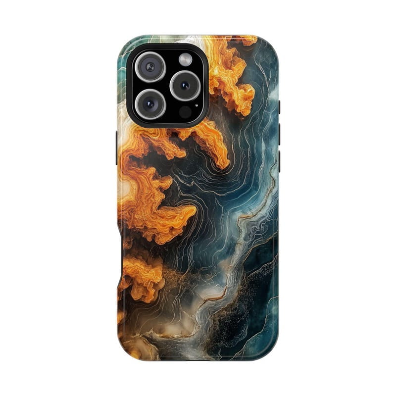 Blue Faux Wood Resin Epoxy Pattern Graphic Phone Case for iPhone 11,12 ...