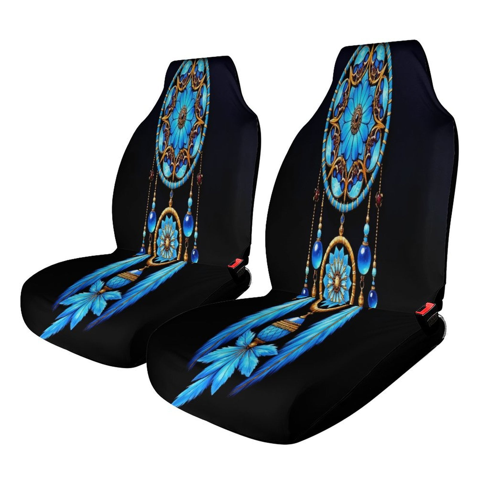 Blue Feather Dreamcatcher Ornament Set of 2 Car Seat Covers Seat for ...