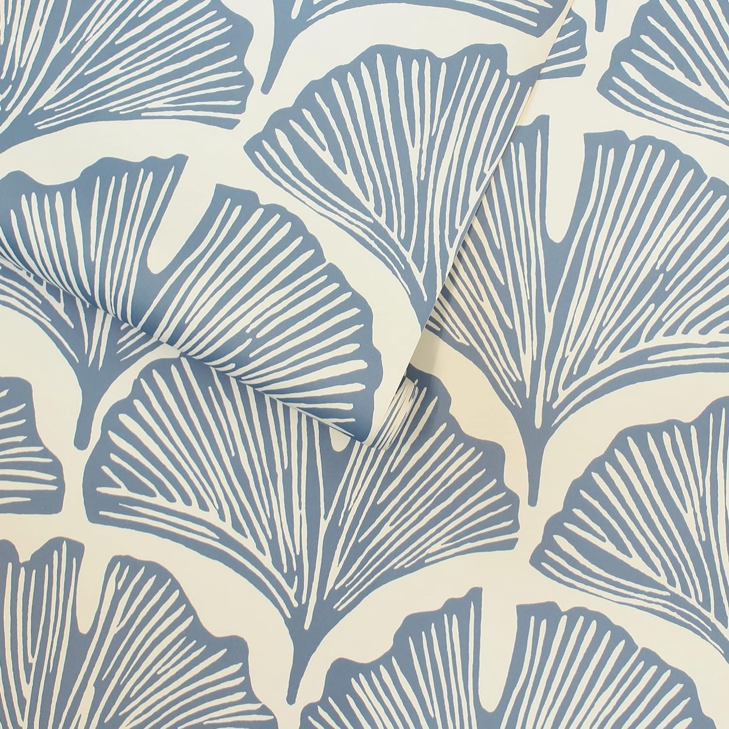 Blue Feather Palm Removable Peel and Stick Wallpaper, 20.5 in X 16.5 ft ...