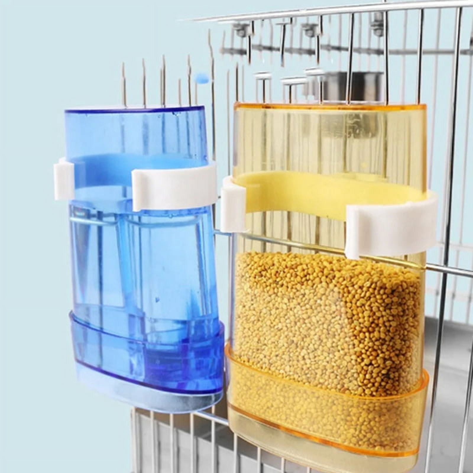 Blue Feeding Hanging Canary Storage Container Cockatiel Parakeet Bird ...