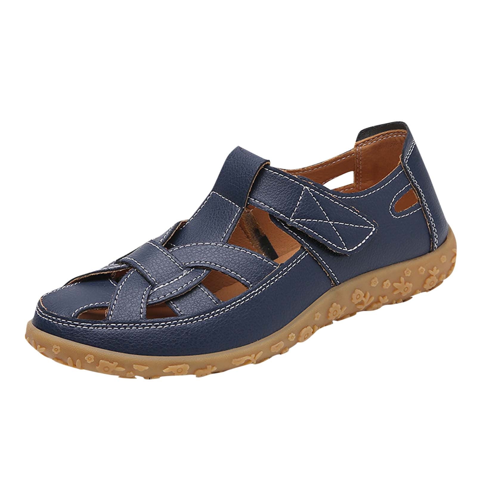 Blue Feminine Spring Versatile Soft Bottom Hollow Leisure Sandals With ...