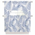 Blue Ferns Kitchen Curtains Swag Valance and Tier Curtains Set 36 Inch ...