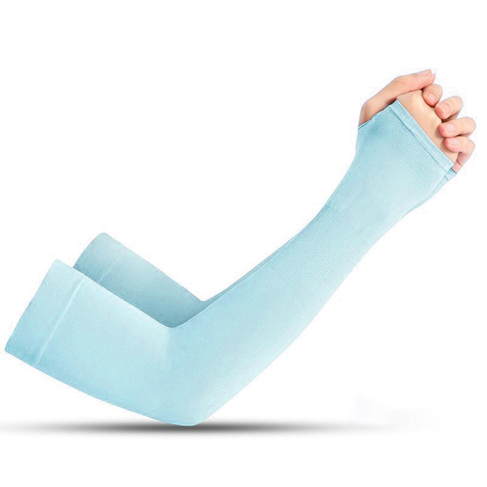 Blue Fingered Sun Protection Sleeves For Men And Women To Protect ...