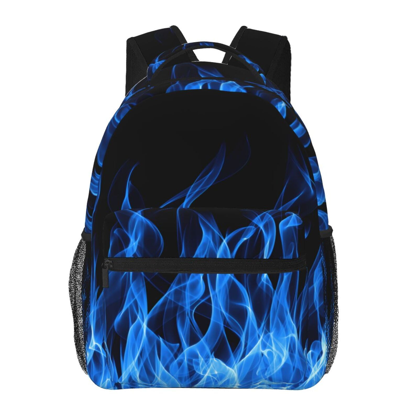 Blue Fire Backpack for Men Women Laptop Backpack Hiking Backpack Travel ...