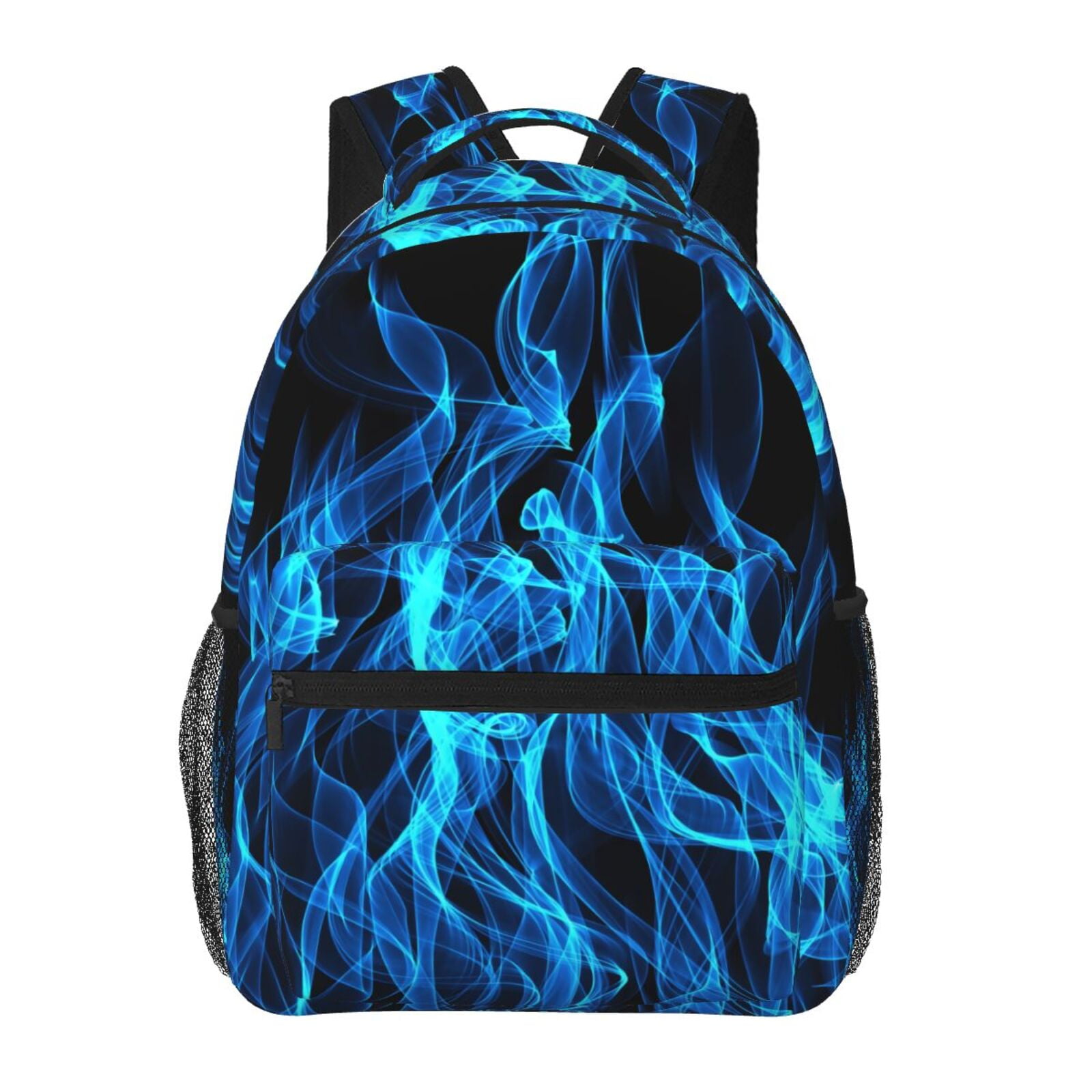 Blue Fire Backpack for Men Women Laptop Backpack Hiking Backpack Travel ...
