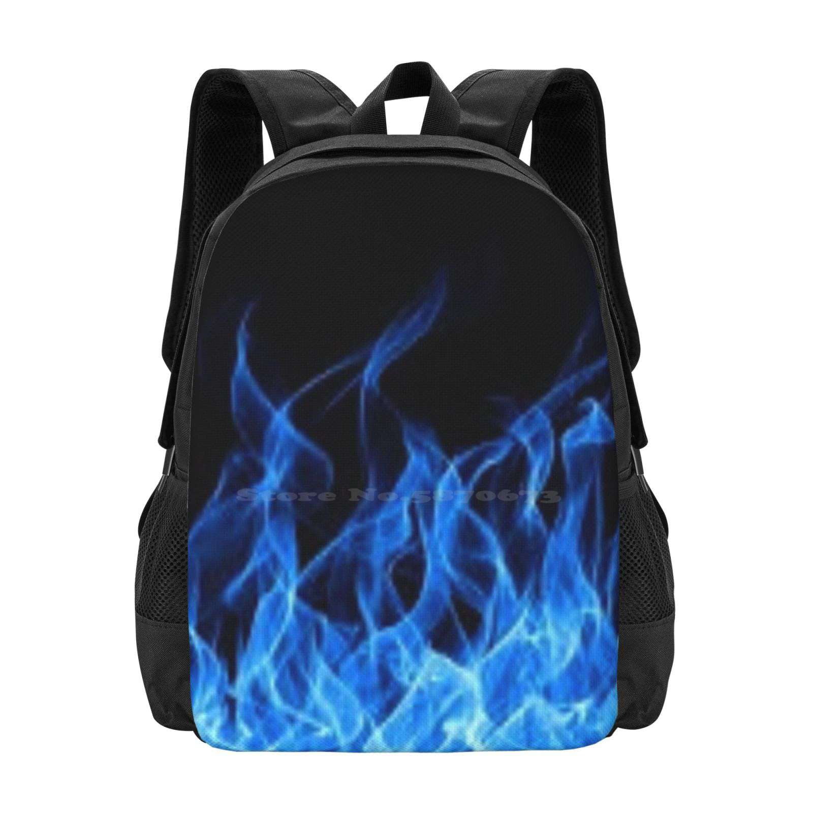 Blue Fire Burning Hot Sale Backpack Fashion Bags Blue Fire - Walmart.com