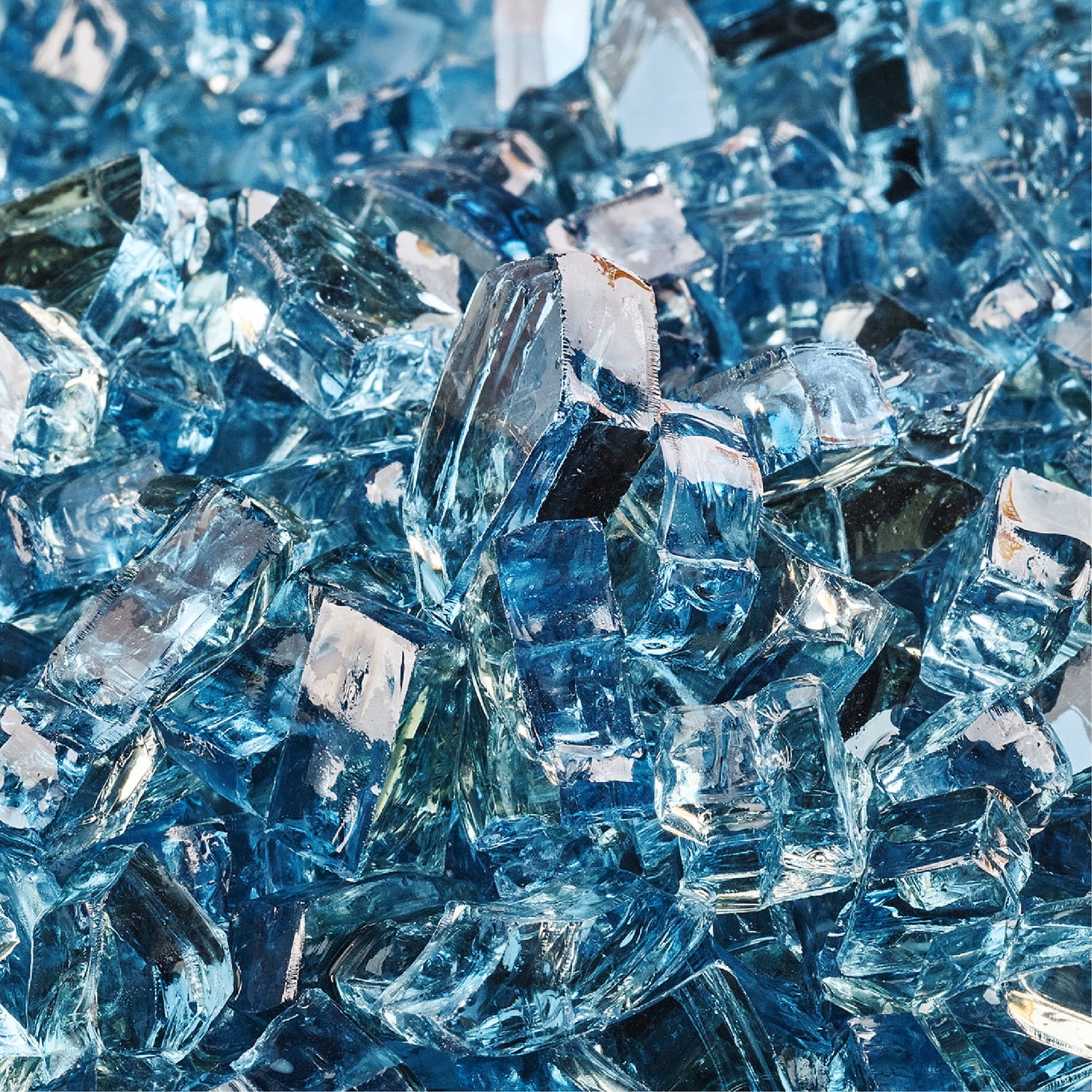 Blue Fire Glass | Harbor Mist, Original Fire Glass, 1/4", Reflective ...