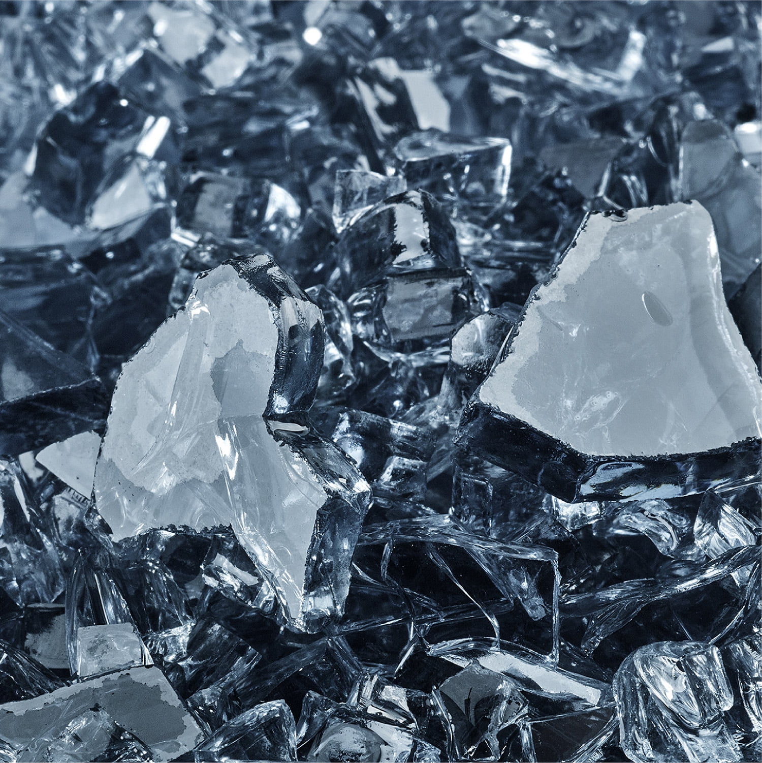 Steel Blue Fire Pit Glass | 1/4", 10 lbs - Walmart.com