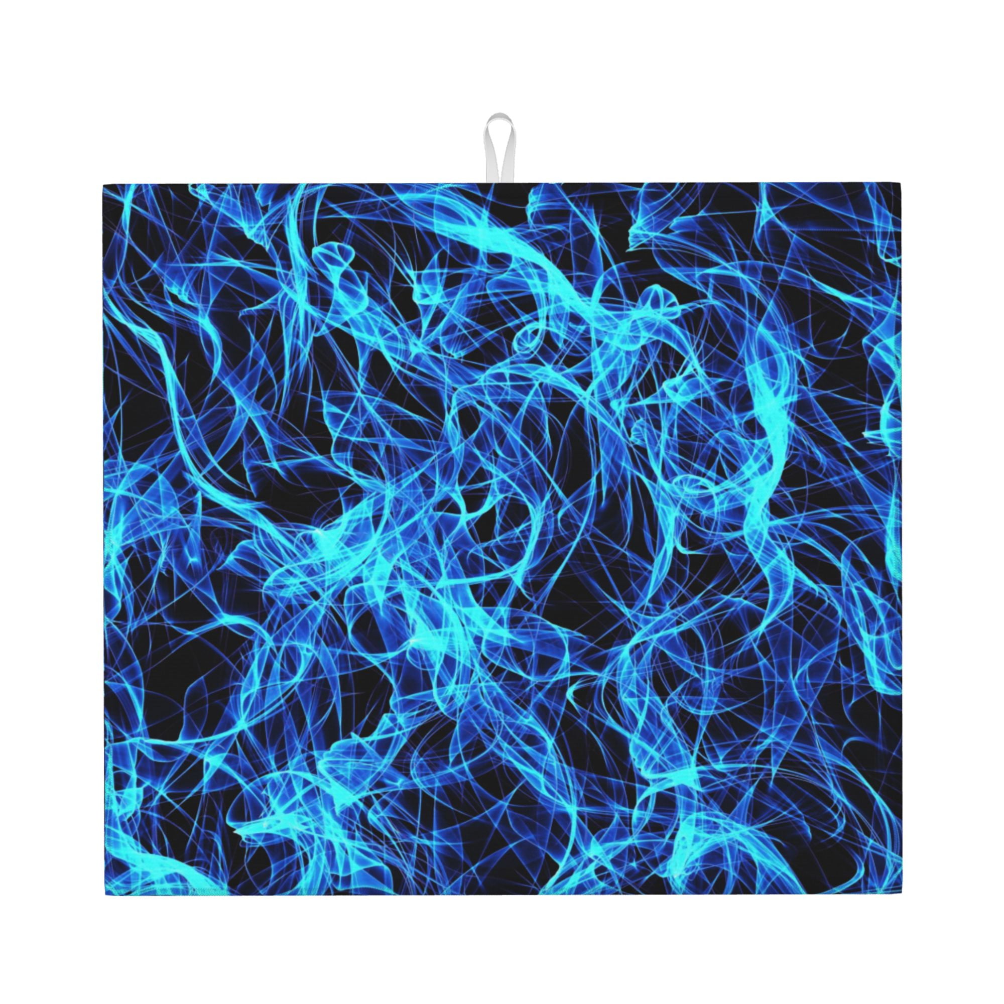 Blue Fire Microfiber Kitchen Counter Mat,Dish Drying Pad for Dishes ...