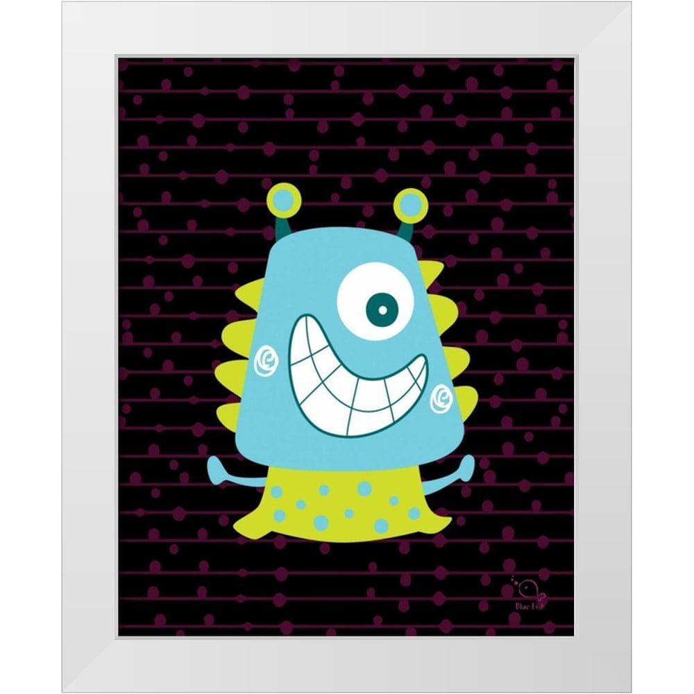 Blue Fish 26x32 White Modern Wood Framed Museum Art Print Titled ...