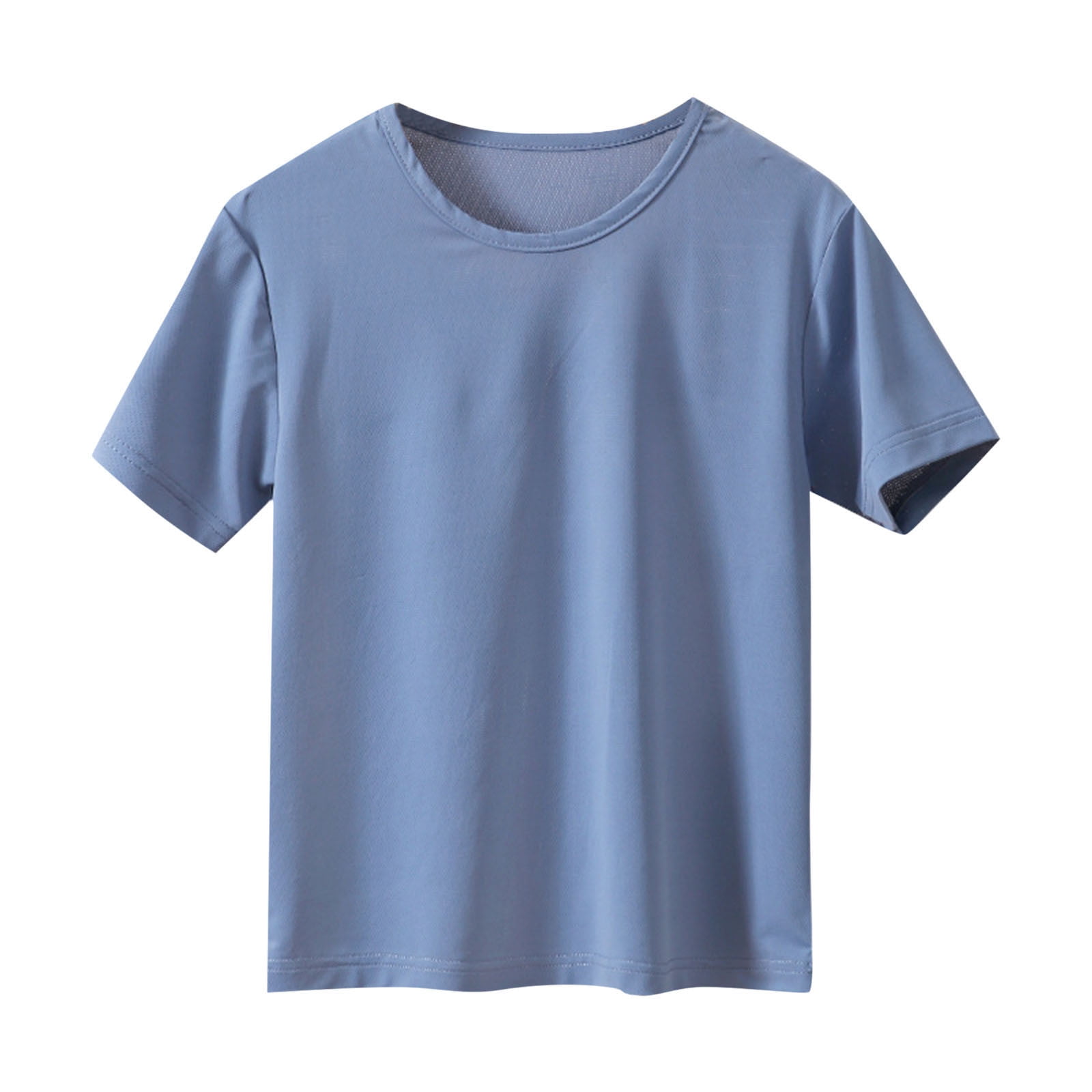 Blue Fish Net Plain Track Athletic Lounge Running Tee Shirts for Kids ...