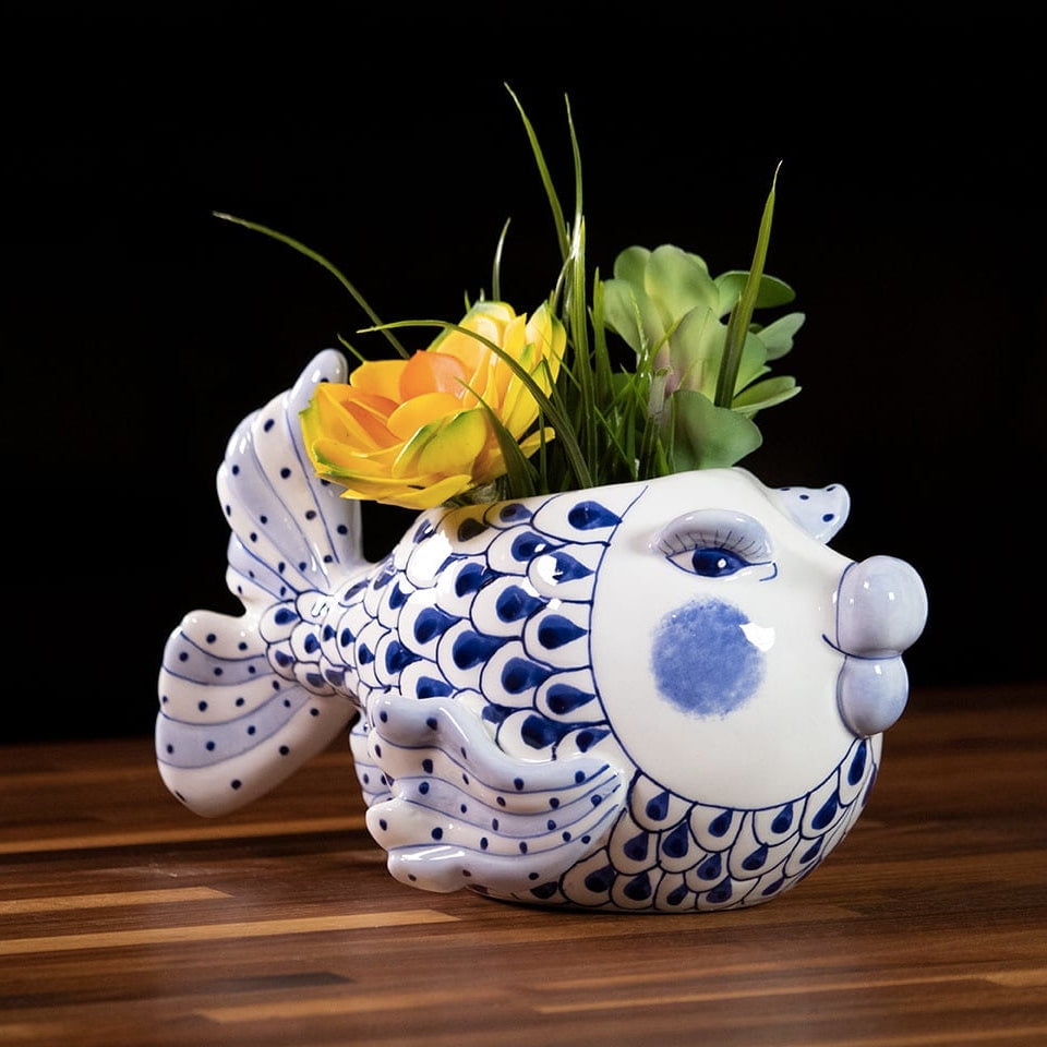 Blue Fish Planter - Walmart.com
