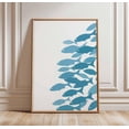 Blue Fish Poster Minimalist Ocean Wall Art Coastal Sea Life Decor ...